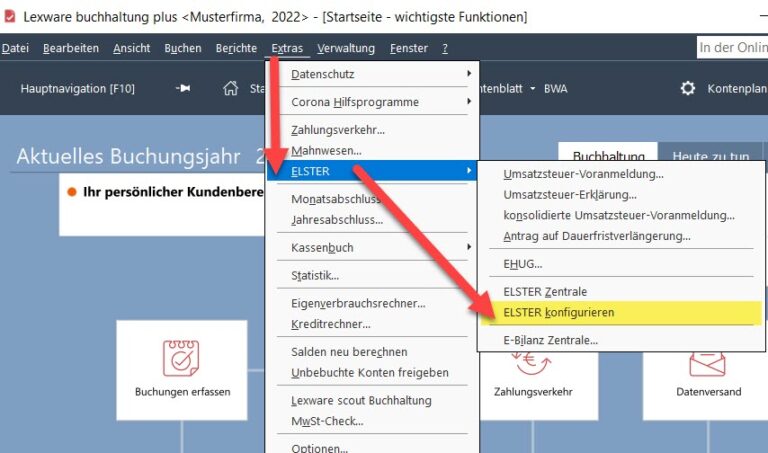 1.1.3. Lexware® Buchhaltung: Einstellungen für Elster-Zertifikat und EHUG-Meldung – Lern-Ware ...